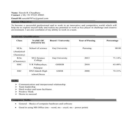 Suresh Resume | DOC