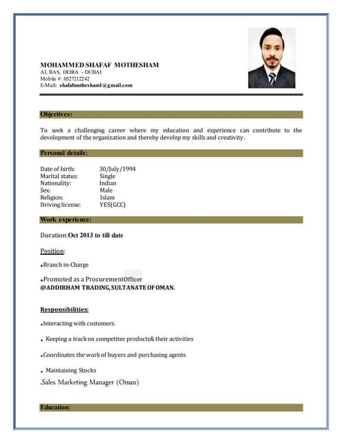 Junaid CV | PDF