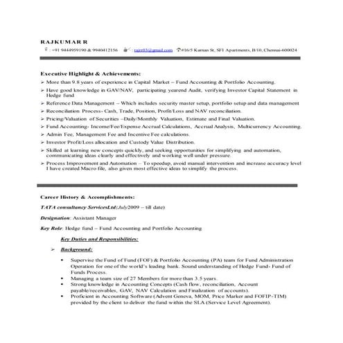 Rajkumar R - Resume | PDF