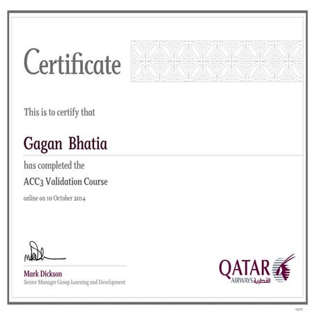 ACC3 VALIDATION COURSE | PDF