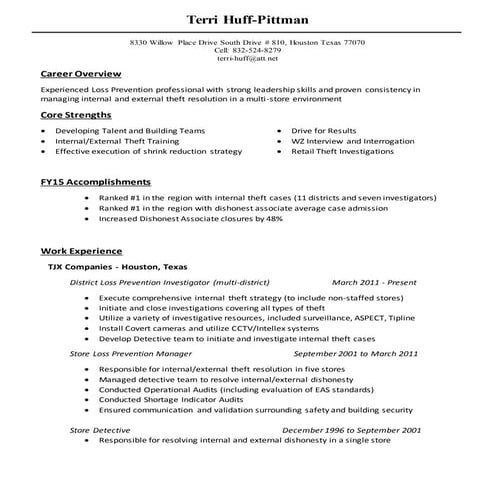 Role of loss prevention detectives | PPTX