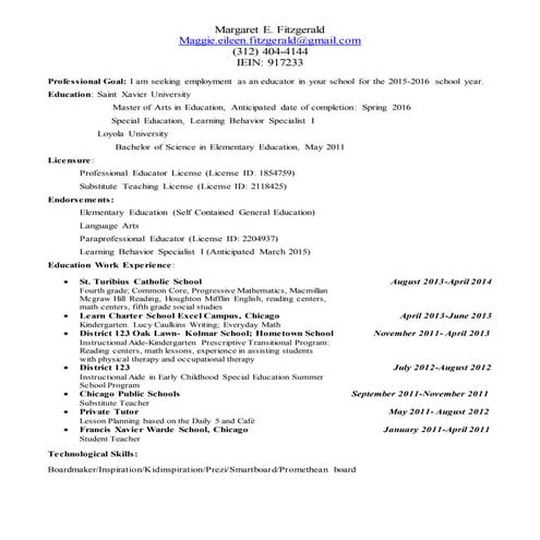 Summer 2015 Resume-1 | DOCX