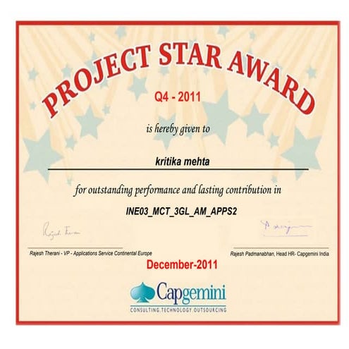 Project star Award 037161 | PDF
