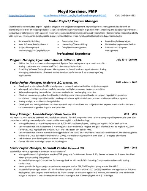 Dehlinger Rick - Resume - April 2016 v3 | PDF
