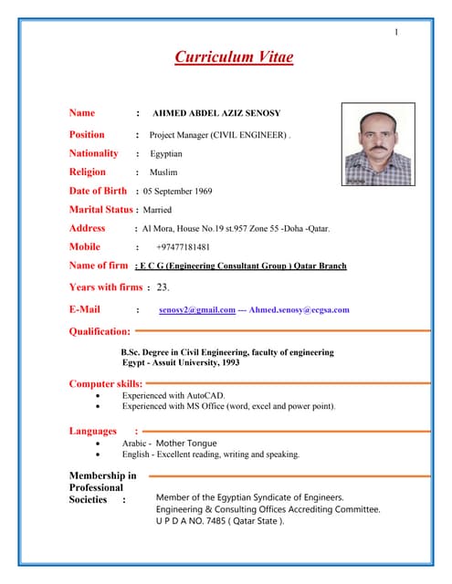 Quantity Surveyor CV | DOC