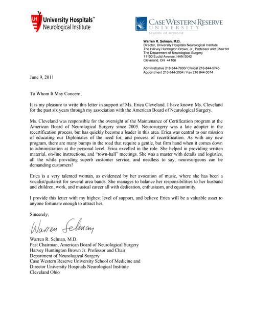 Dr. White Reference Letter | PDF