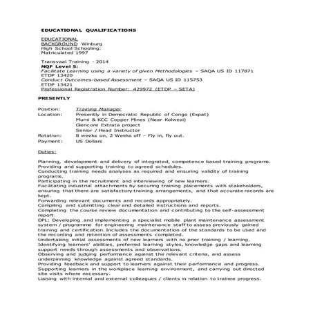 John Frahm Training Transcript | PDF