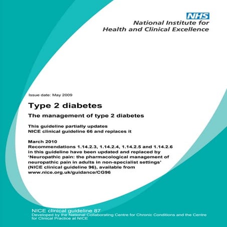 E18 nice guideline for the management of type 2 diabetes may 2009 | PDF