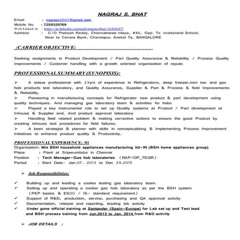 Sathish resume | DOC