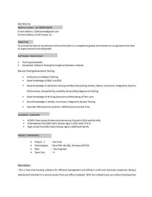 SOFTWARE TESTING PORTFOLIO | DOCX