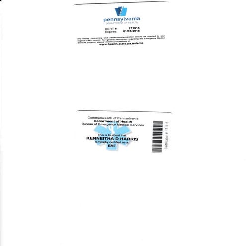 EMT- B Certification | PDF | Medical Health