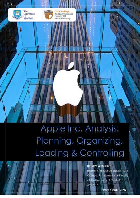 Management Information System- Apple Inc. | PDF