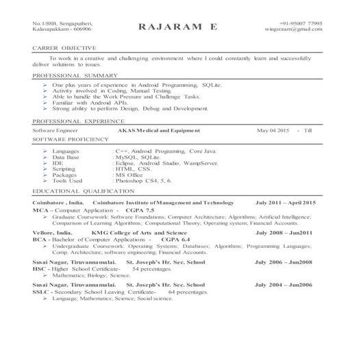 Rajaram | DOCX | Operating Systems | Computer Software and Applications