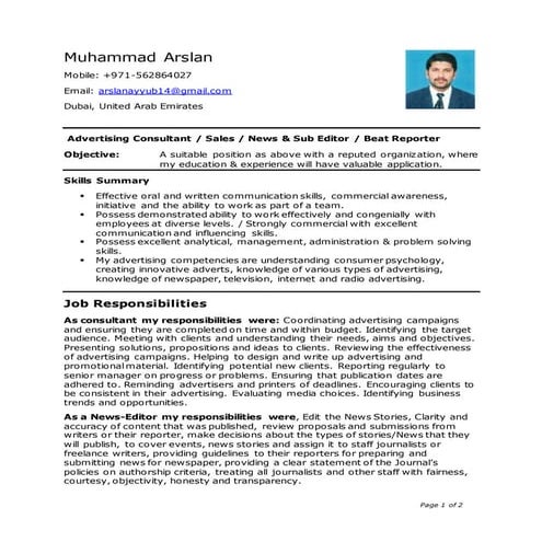 Resume-Arslan-M+S | DOCX