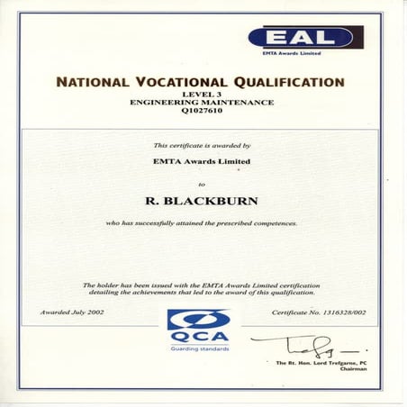 NVQ 3 | PDF