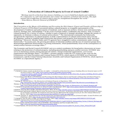 Protection of Cultural Property in the Event of Armed Conflict | PDF