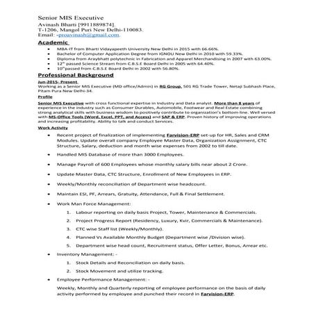 Avinash Resume | DOC