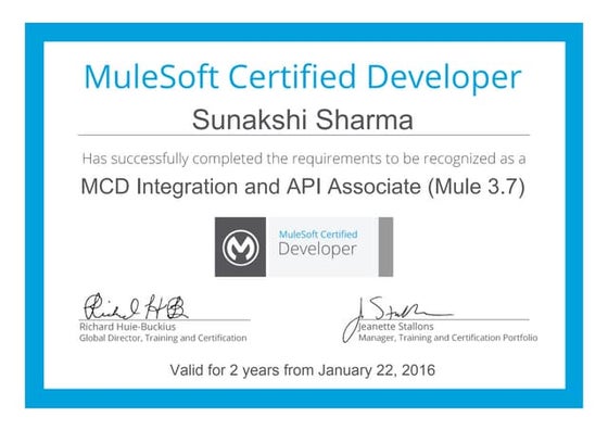 MuleSoft Developer Certificate-Sandeep | PPT