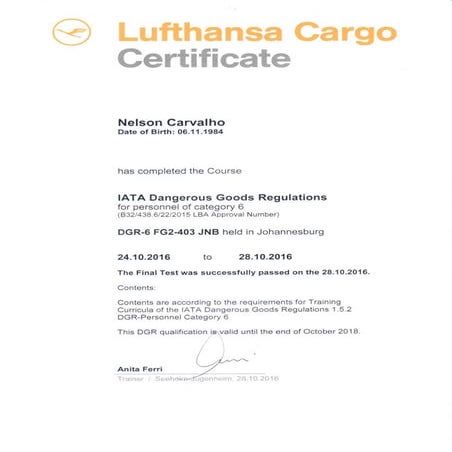 DGR-6 Certificate | PDF