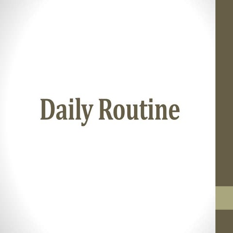 Daily activties - Sentences | PPT