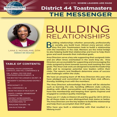 Toastmasters Club Officers Training | PDF