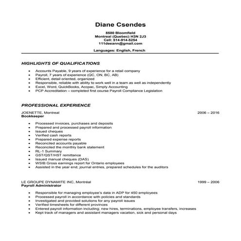 Janet Gillison CV 05.2016