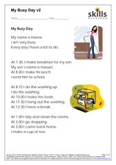 Daily routines worksheet | PDF