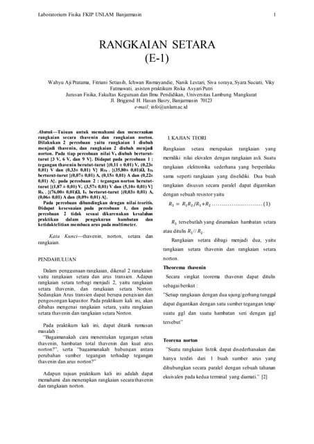 RL - Thevenin and Norton Theorems | PPT