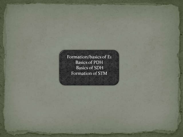 SDH Frame Structure | PPTX