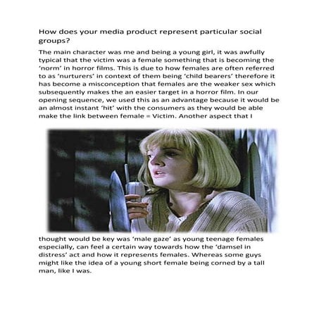The representation of gender within the horror film | PPTX