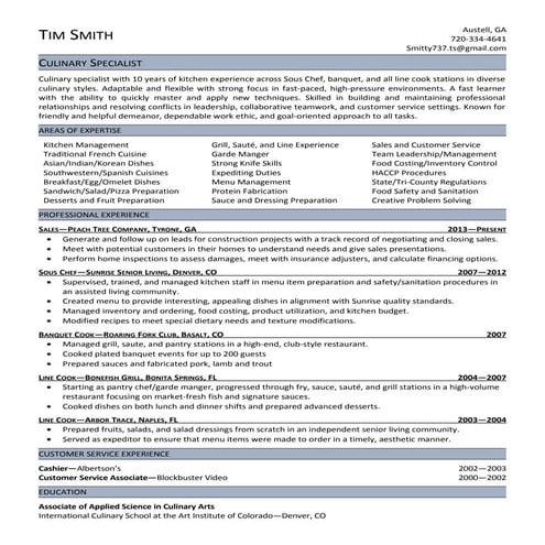 Tim Smith Resume | DOC