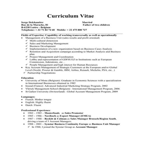 Benjamin small cv | PDF