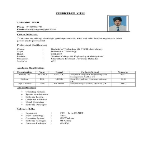 cv simran | DOCX