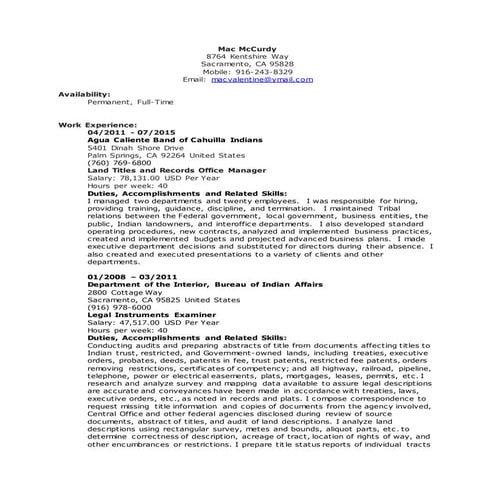 McCurdy Mac Resume | DOCX