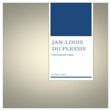 Louis Du Plessis presentations