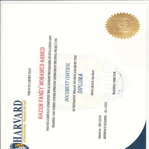 Harvard' Certificate | PDF