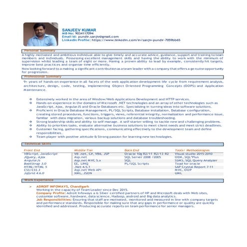 Sanjeev CV | DOCX