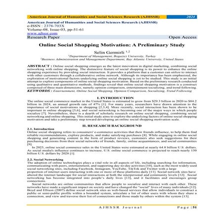 Online Social Shopping Motivation: A Preliminary Study | PDF