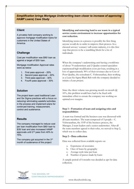 Mortgage Pre-Purchase Review Process for Residential Mortgage Lender | PDF