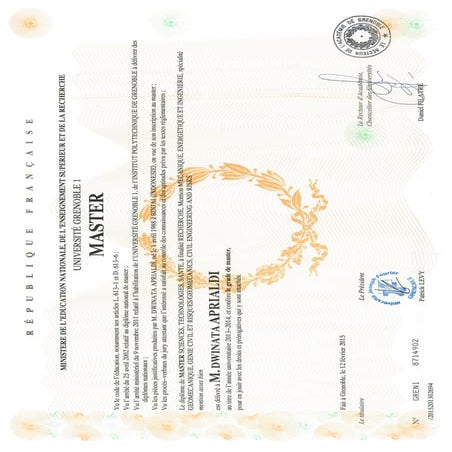 DIPLOME MASTER 2 GCER | PDF