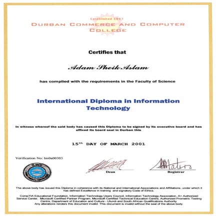 IT Diploma | PDF