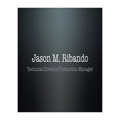 Jason M Ribando Digital Resume | PDF