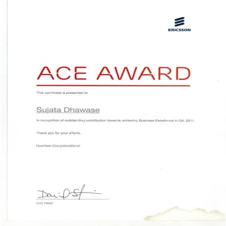 Ace Award 2012 | PDF