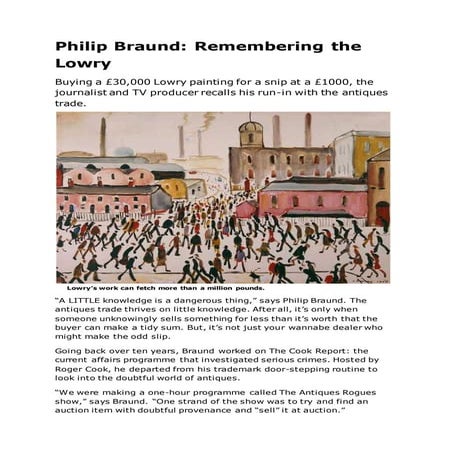 Remembering the Lowry | PDF
