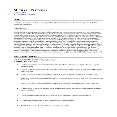 MIKE RESUME | DOC