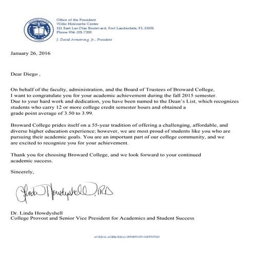 Your Dean's List Letter 1-1631_Part490 | PDF