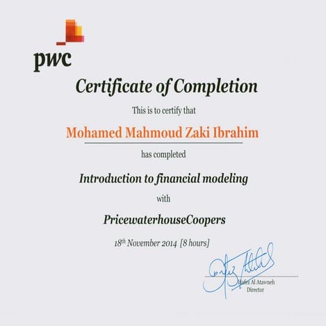 PWC certificate | PPT