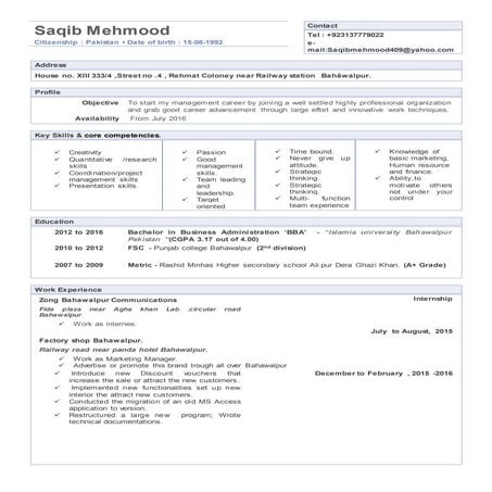 saqib cv - Copy | DOCX