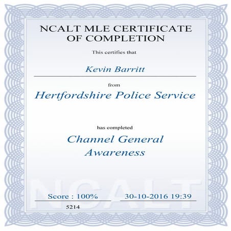 Channel Certificate | PDF