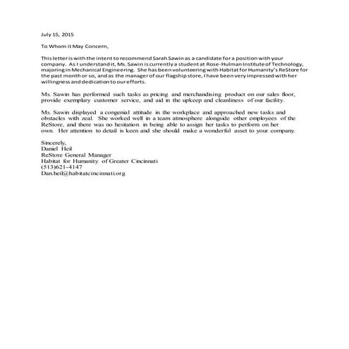 Habitat for Humanity Rec Letter | DOCX
